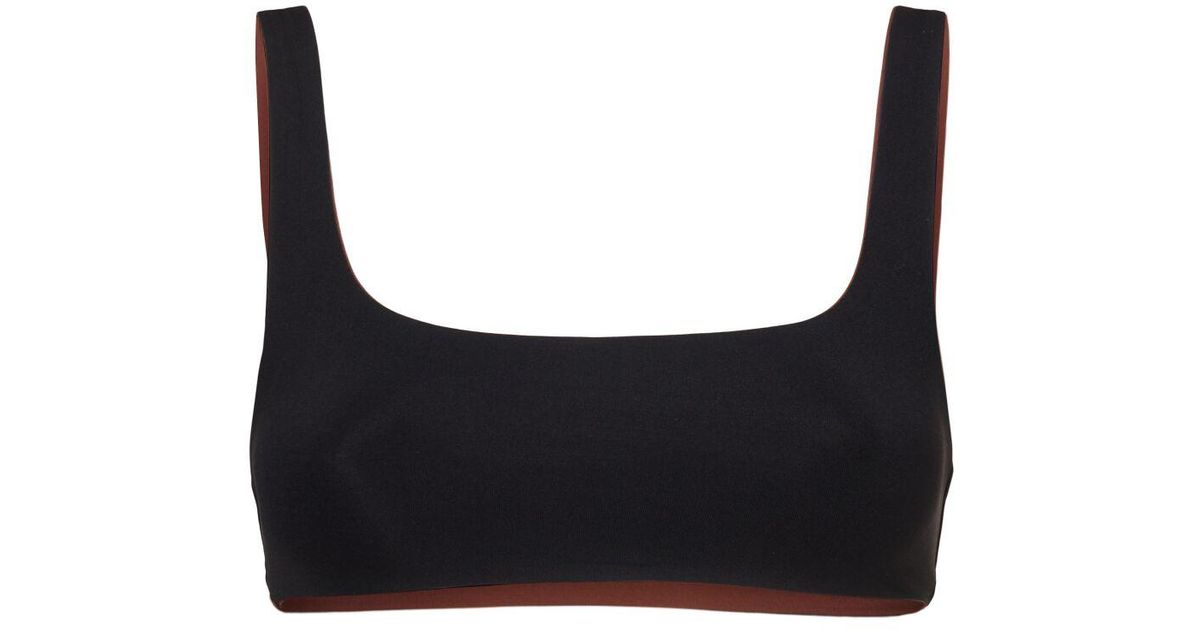 Bondeye Quinn Reversible Bikini Top in Black | Lyst
