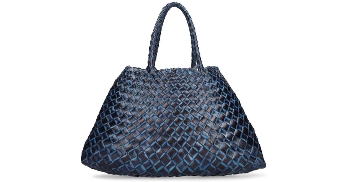 Dragon Diffusion Small Santa Croce Leather Shoulder Bag in Blue | Lyst