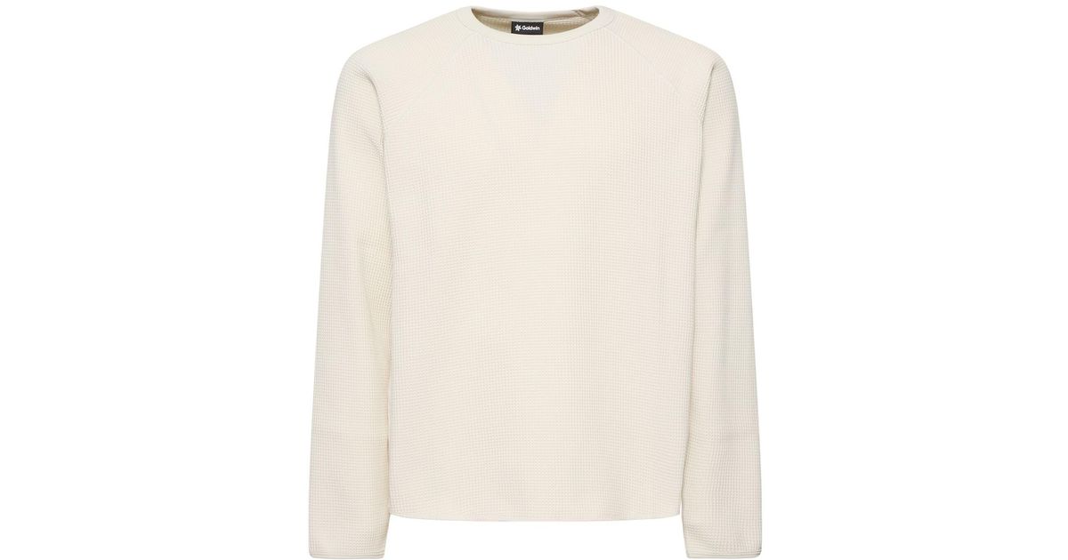 Goldwin Wf Upf 50+ Long Sleeve Base Layer in Natural for Men | Lyst