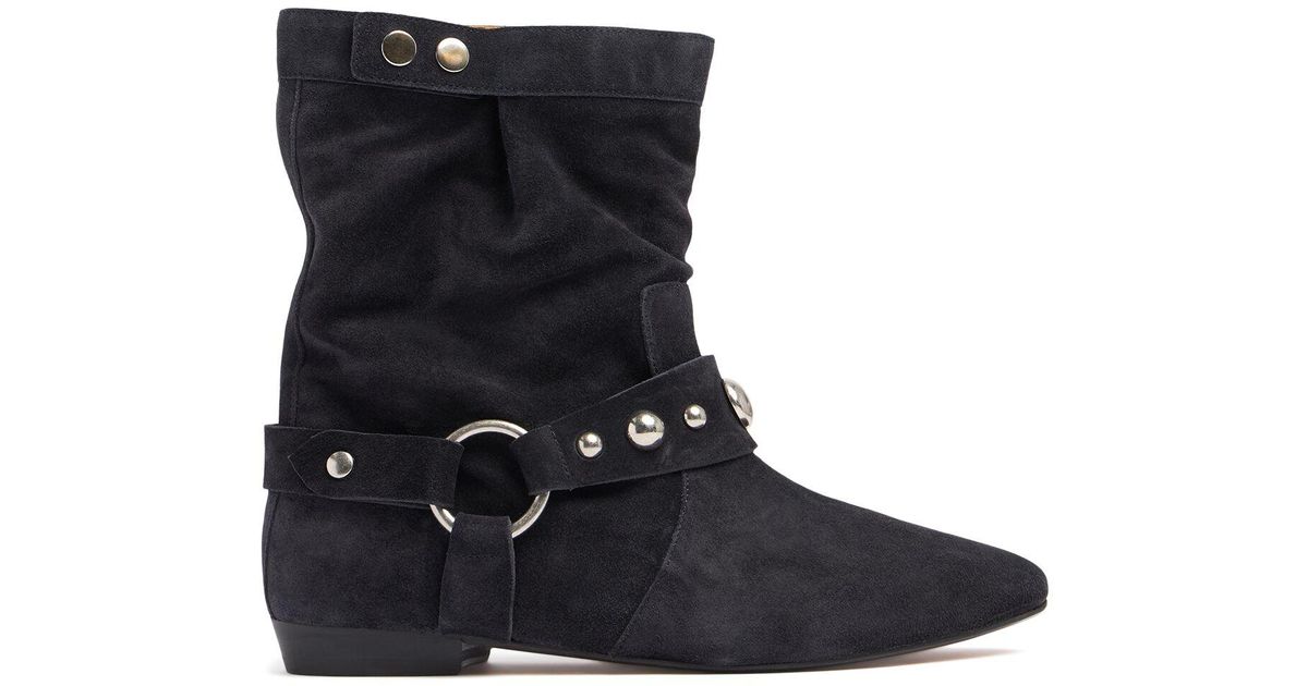Isabel Marant 10mm Stania-ga Suede Ankle Boots in Black | Lyst
