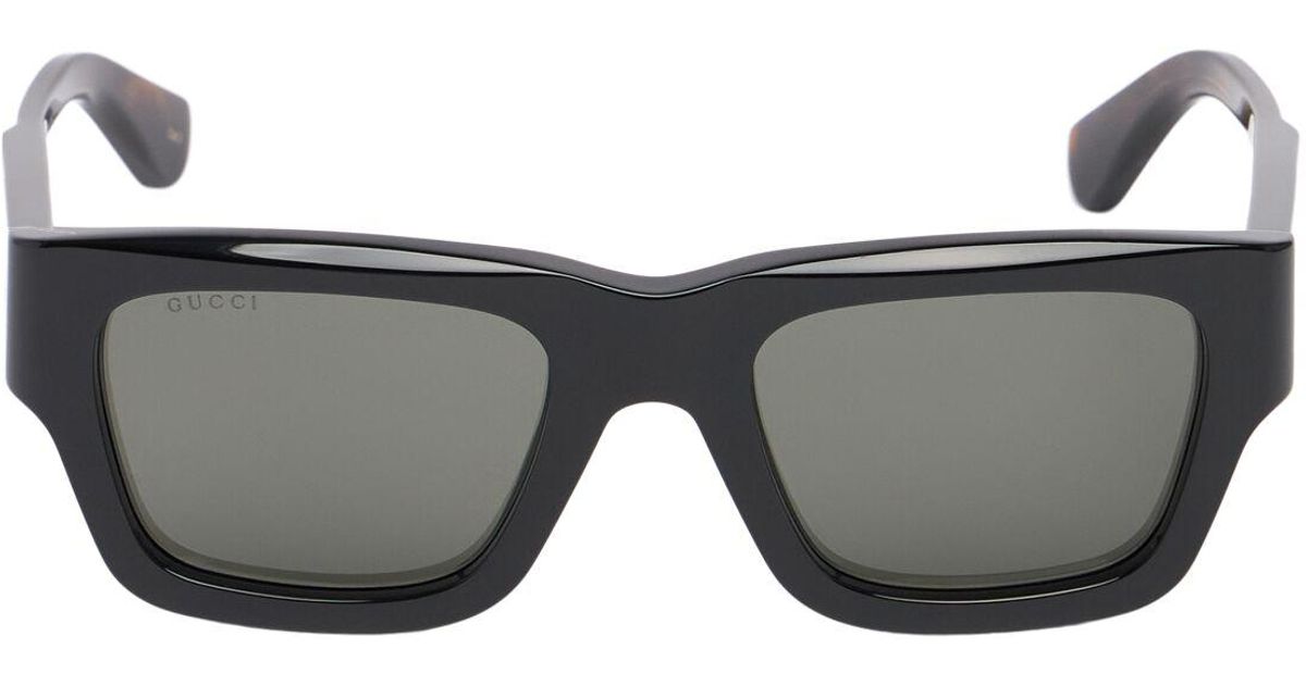 Gucci gg1668s Acetate Sunglasses in Gray for Men | Lyst