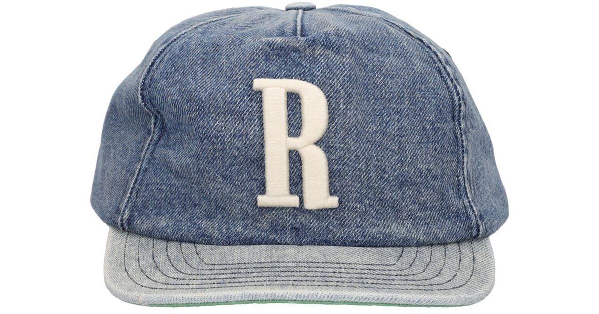 Rhude Logo Light Denim Cap in Blue for Men | Lyst