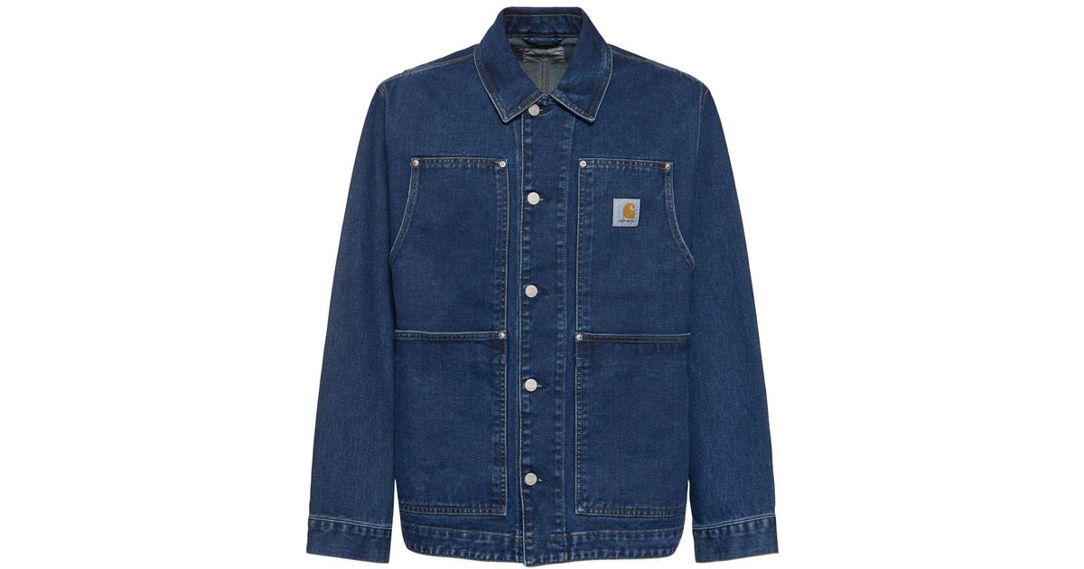 Carhartt Og Double Front Denim Jacket in Blue for Men | Lyst