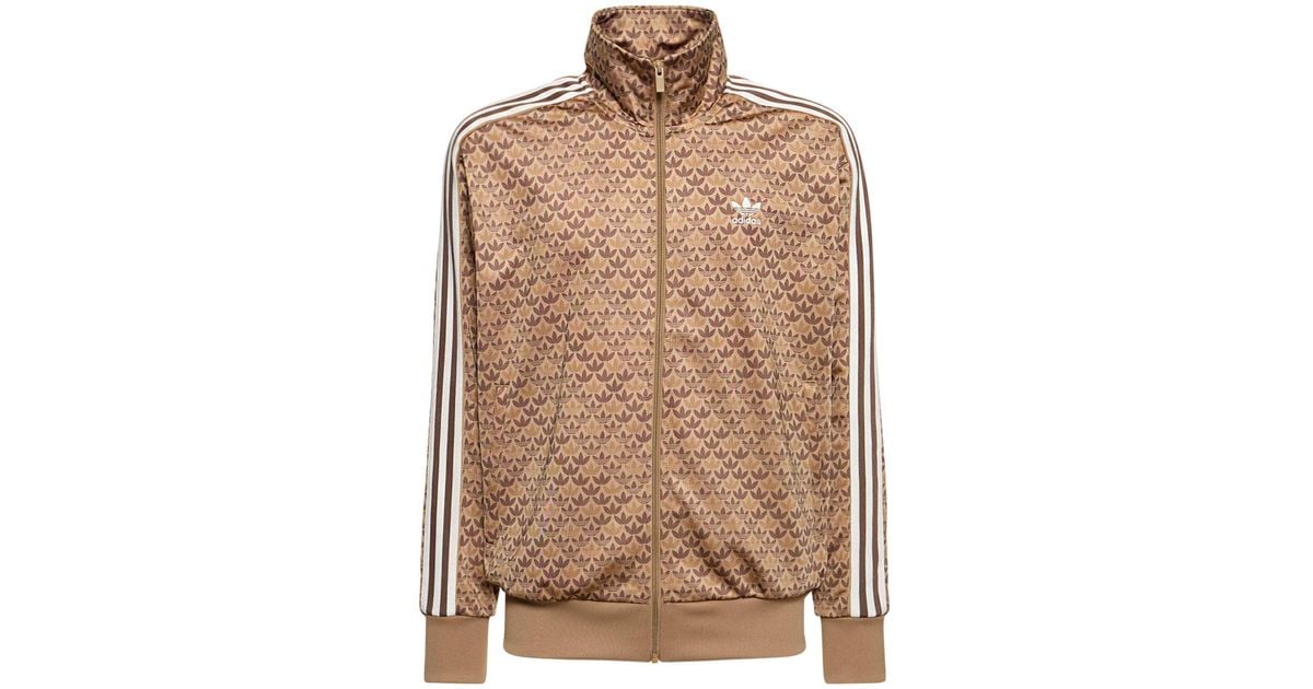 adidas Originals Monogram Tech Track Top in Brown for Men | Lyst UK