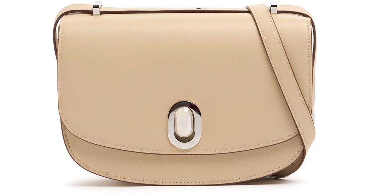 SAVETTE Tondo 22 Leather Shoulder Bag Unique in Natural | Lyst