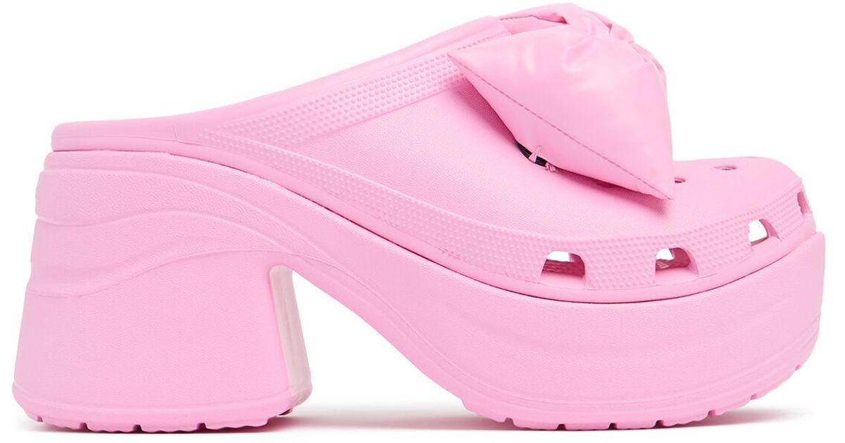 Crocs™ Siren Bow Clogs in Pink | Lyst