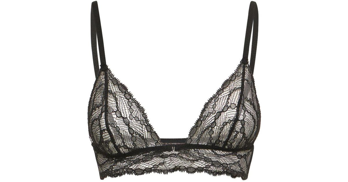 Kiki De Montparnasse Mon Cheri Lace Soft Cup Bra In Gray Lyst