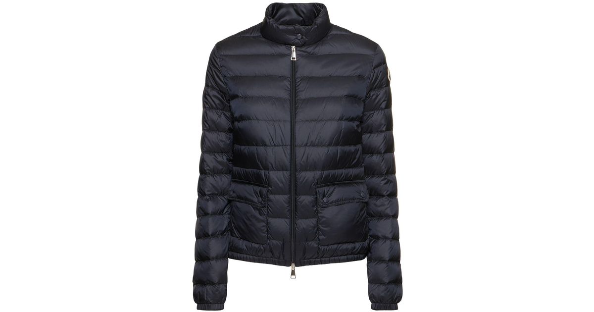 Moncler Lans Packable Nylon Down Jacket in Black | Lyst
