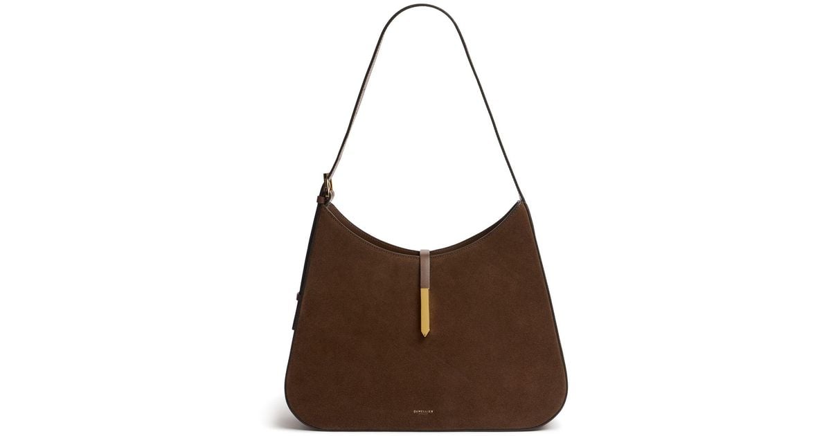 DeMellier London Large Tokyo Suede Shoulder Bag Unique in Brown | Lyst