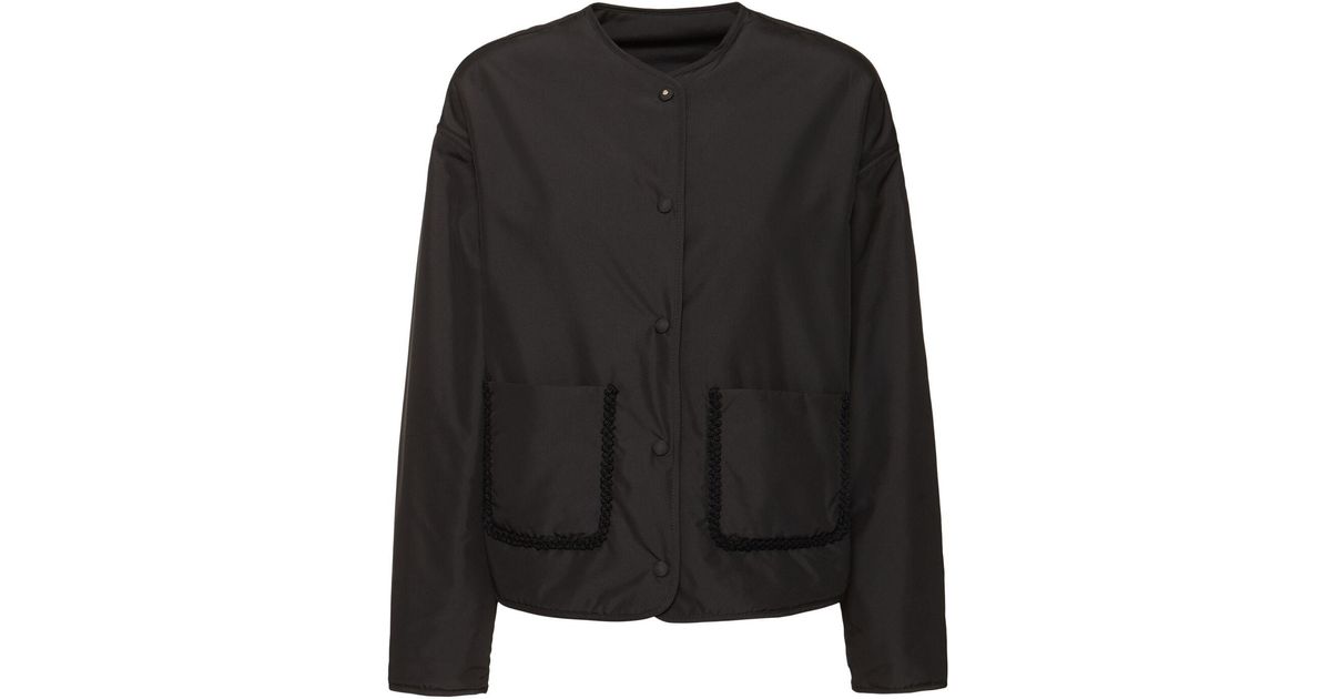 Moncler Donna Nevers Tech Jacket in Black | Lyst