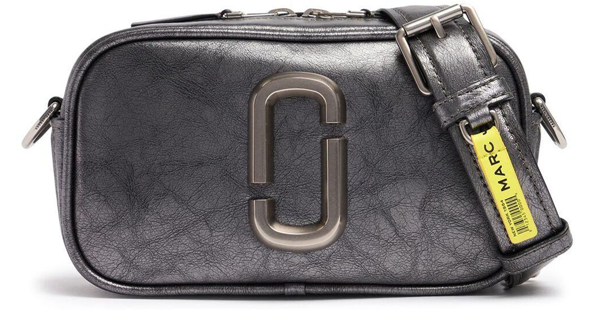 Marc Jacobs The Big Shot Leather Shoulder Bag in Gray | Lyst