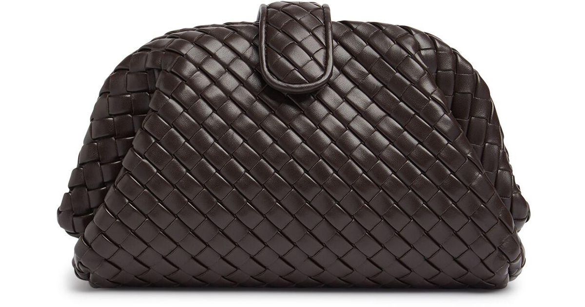 Bottega Veneta Mini Lauren 1980 Clutch W/ Chain in Black | Lyst