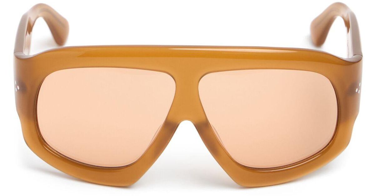 Port Tanger Mari Acetate Sunglasses W/ Amber Lens in Brown | Lyst