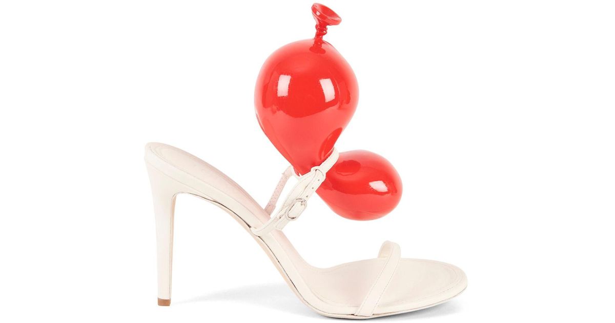 Loewe 100mm Balloon Leather Sandals in White | Lyst UK