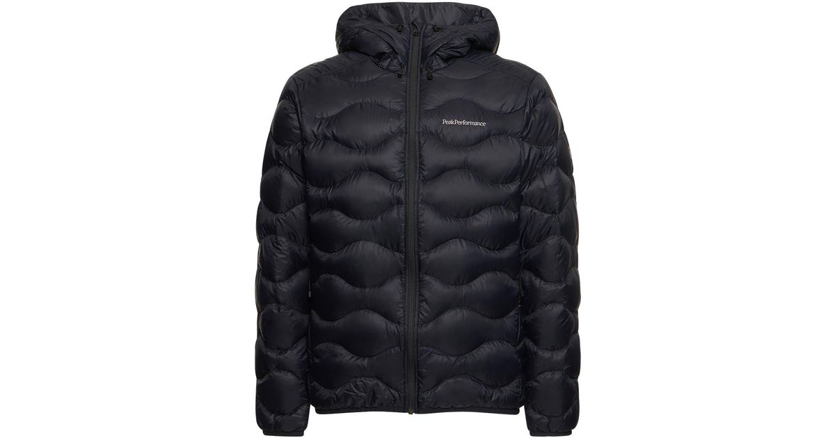 Peak Performance Helium Tech Hooded Down Jacket in Black for Men | Lyst