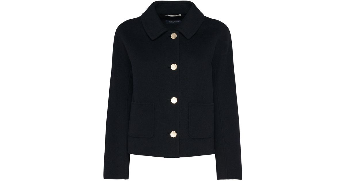 Max Mara Sogno Wool Short Jacket in Blue | Lyst UK