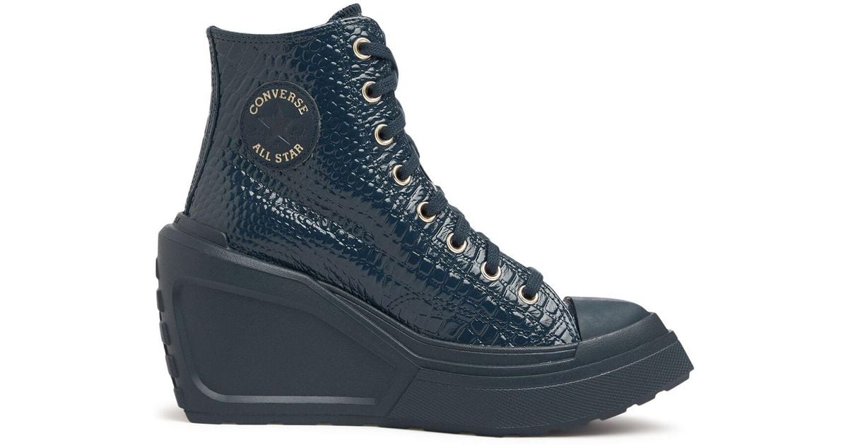 Converse Chuck 70 De Luxe Wedge Platform Sneakers in Blue | Lyst