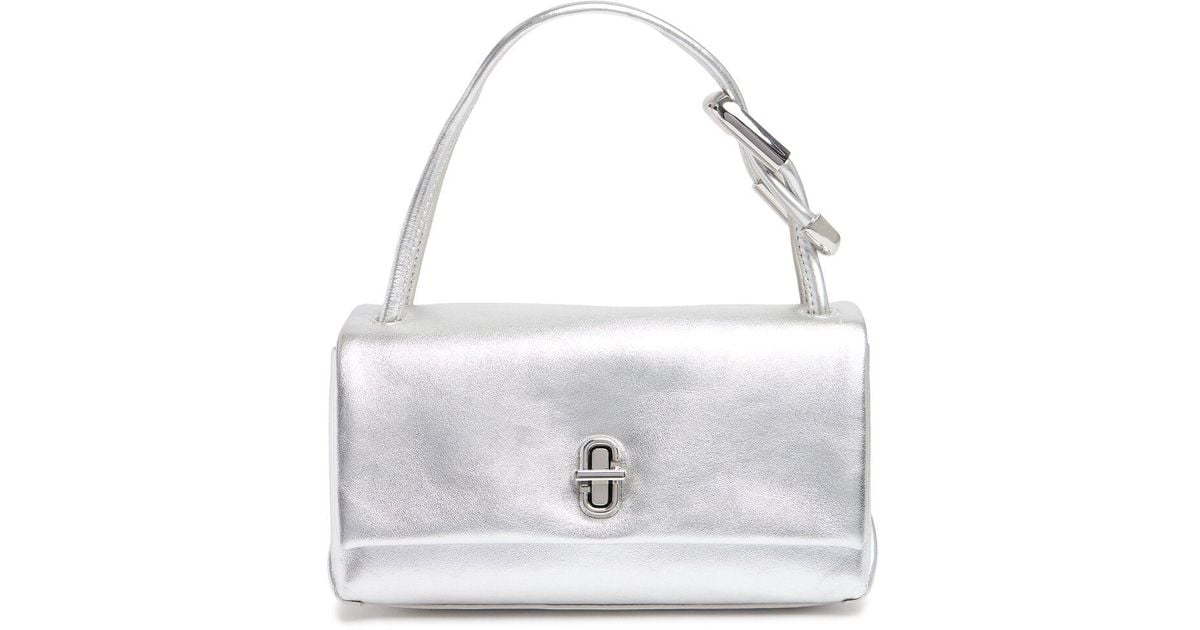 Marc Jacobs The Mini Dual Leather Shoulder Bag in White | Lyst