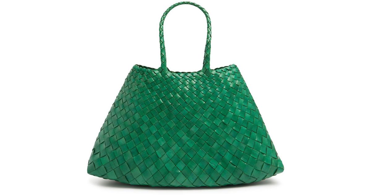 Dragon Diffusion Small Santa Croce Leather Shoulder Bag in Green | Lyst
