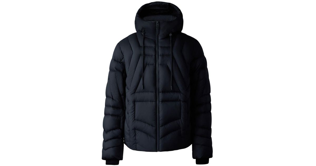 Mackage Luke Softwash Geometrical Channel Quilt Down Jacket in Blue for ...