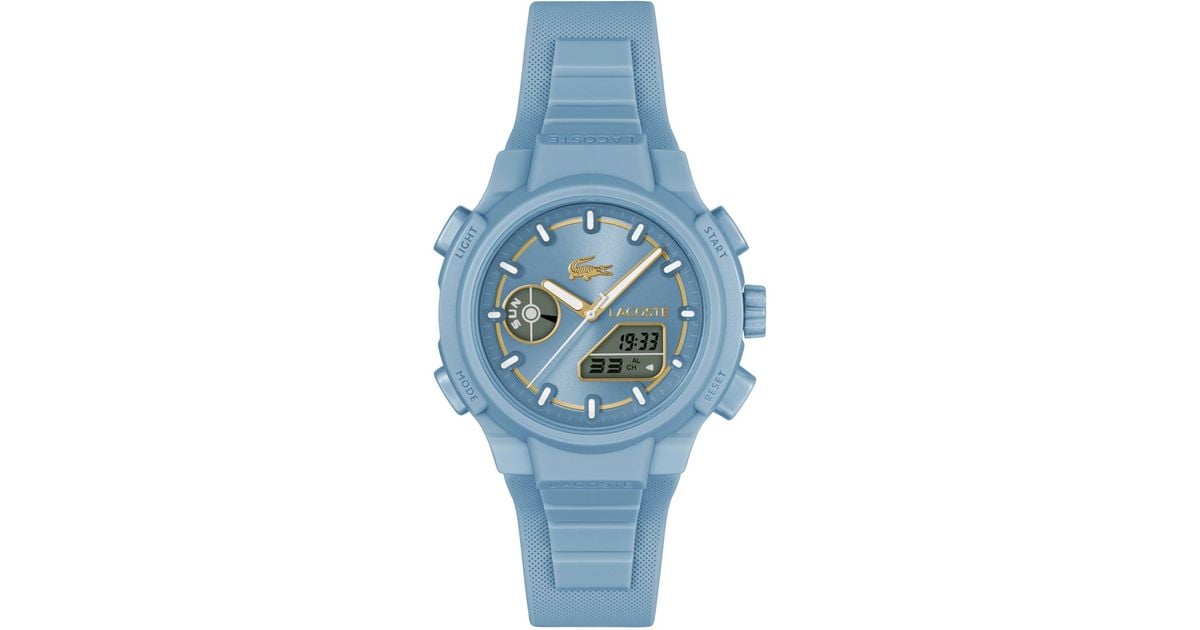 Lacoste Lc33 Light Silicone Strap Watch in Blue | Lyst