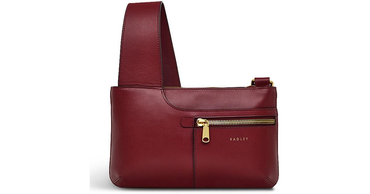 Radley Pockets Icon Zip Top Crossbody Bag in Red | Lyst