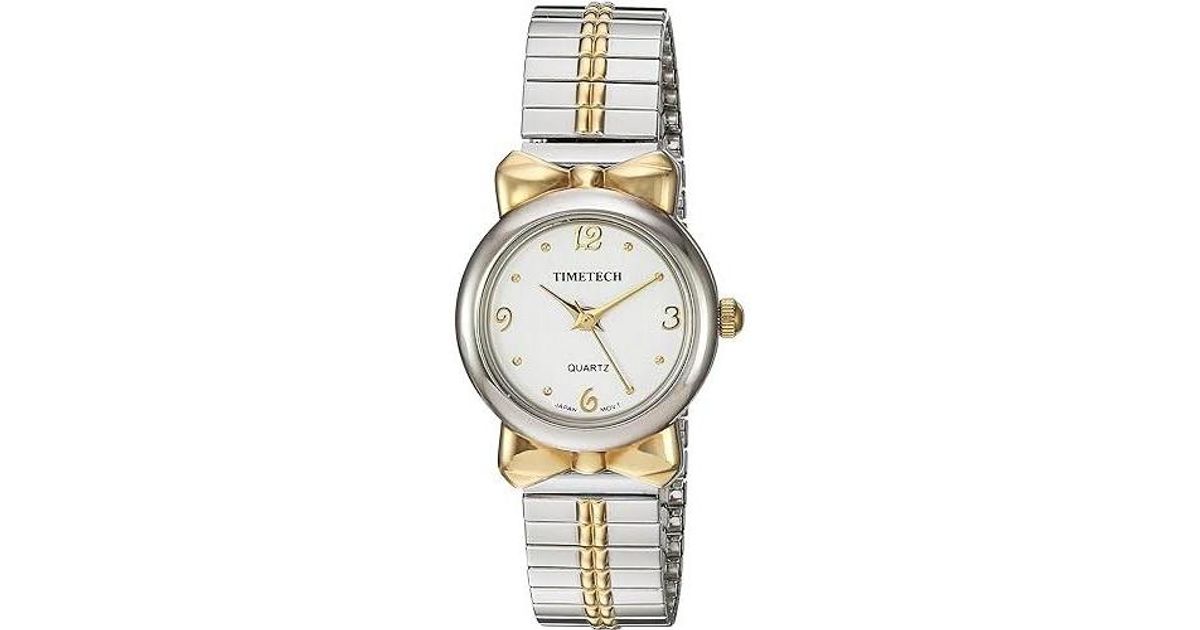 Timetech Steel Two Tone Watch in Black | Lyst