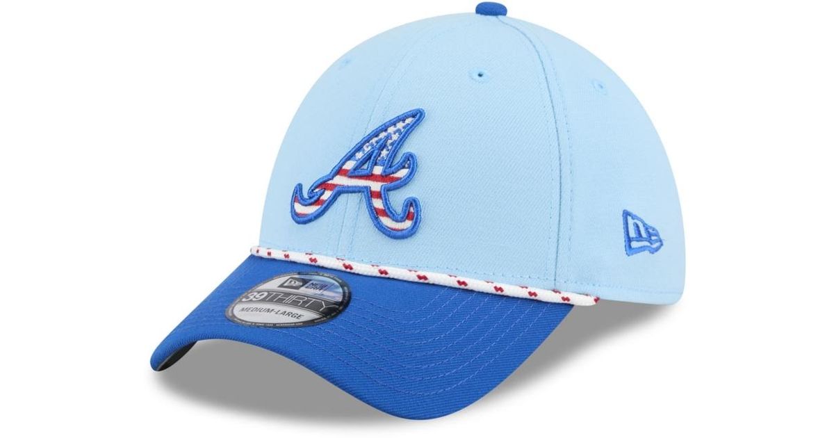 KTZ Light Blue/blue Atlanta Braves 2025 Fourth Of July 39thirty Flex ...