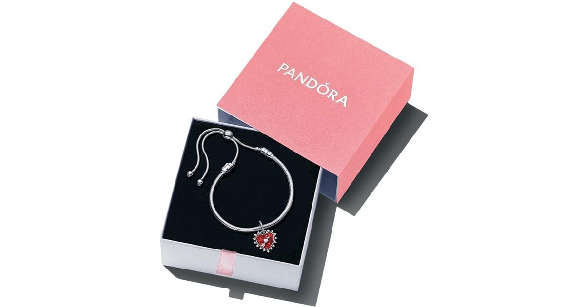 PANDORA Arrow Heart Bracelet Gift Set in Pink | Lyst