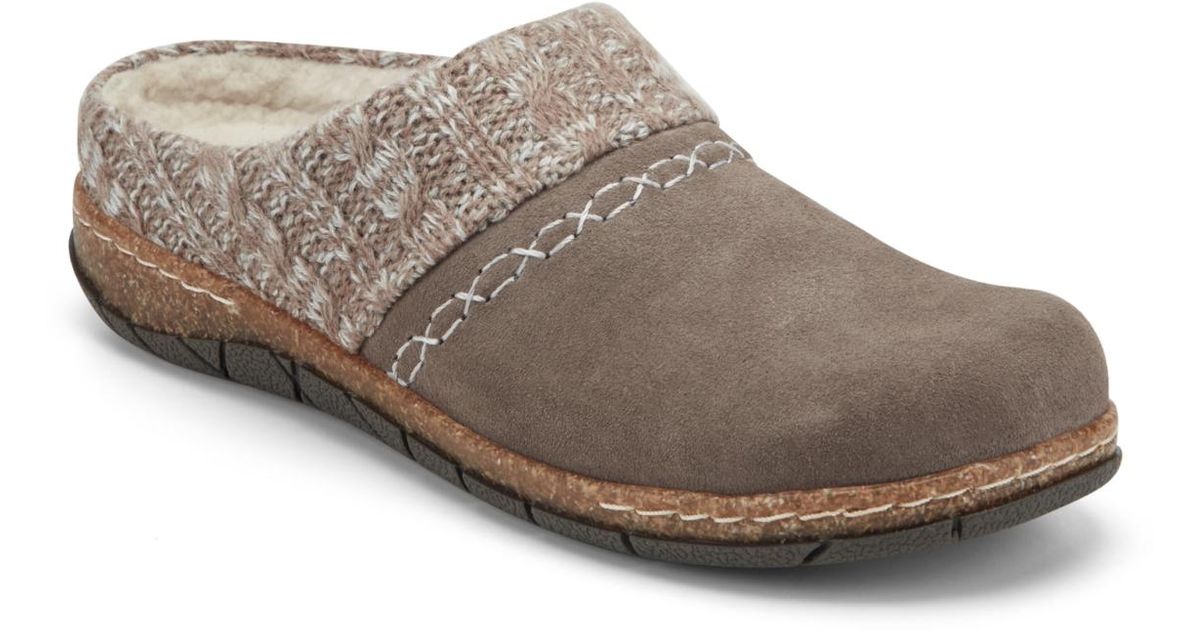 Earth Elyot Knit Cuff Cozy Slip-on Clogs in Gray | Lyst