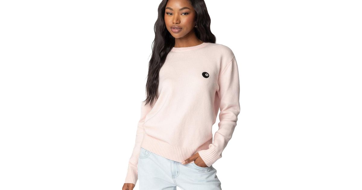 Edikted Magic 8 Sweater in Pink | Lyst