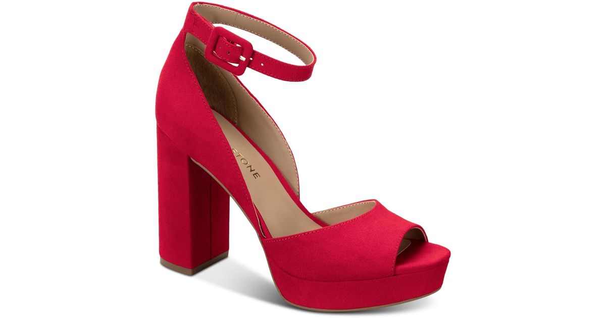 Sun & Stone Sun + Stone Reemaa Peep Toe Block Heel Platform Sandals in ...