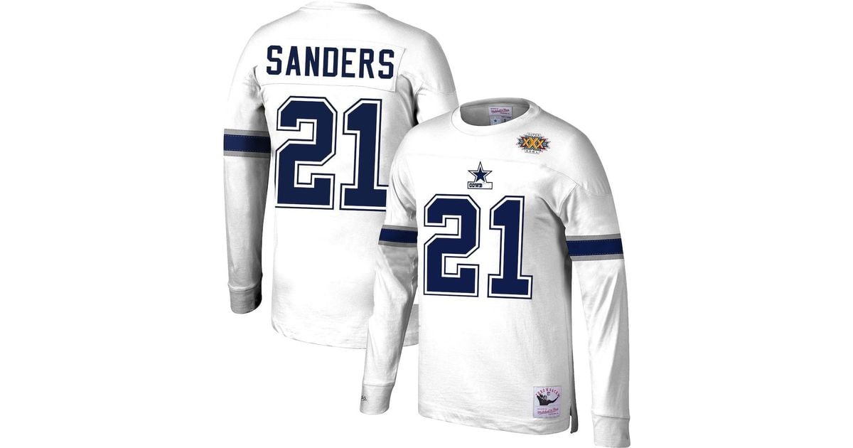 Mitchell & Ness Deion Sanders Dallas Cowboys Retired Player Name And ...