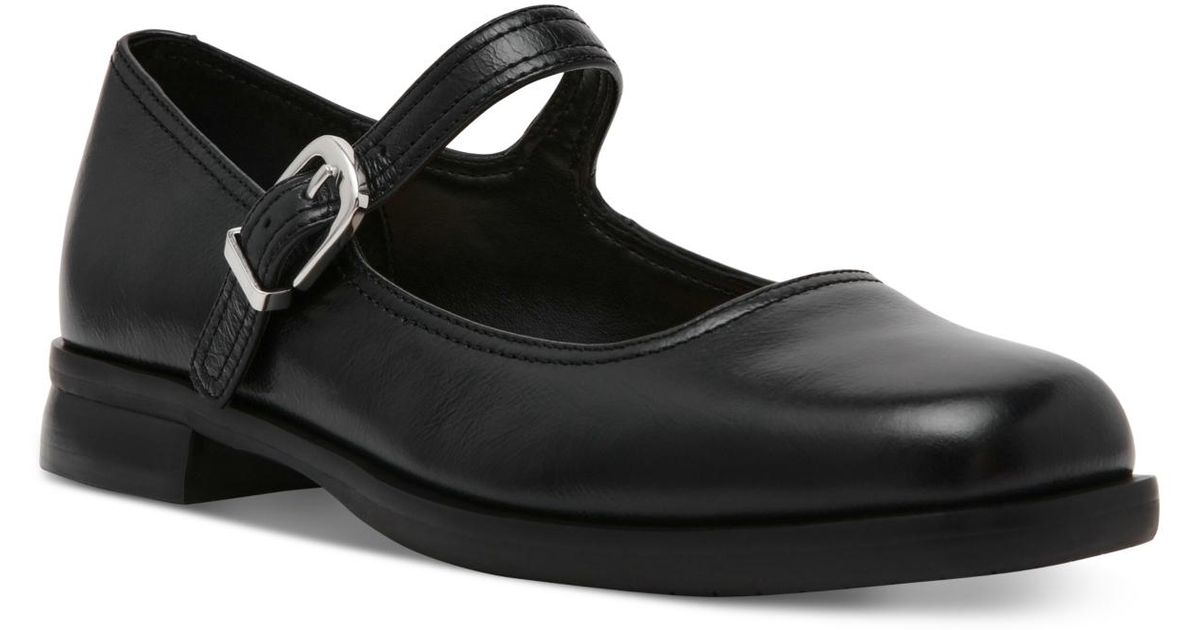 Steve Madden Delancy Mary Jane Loafer Flats in Black | Lyst