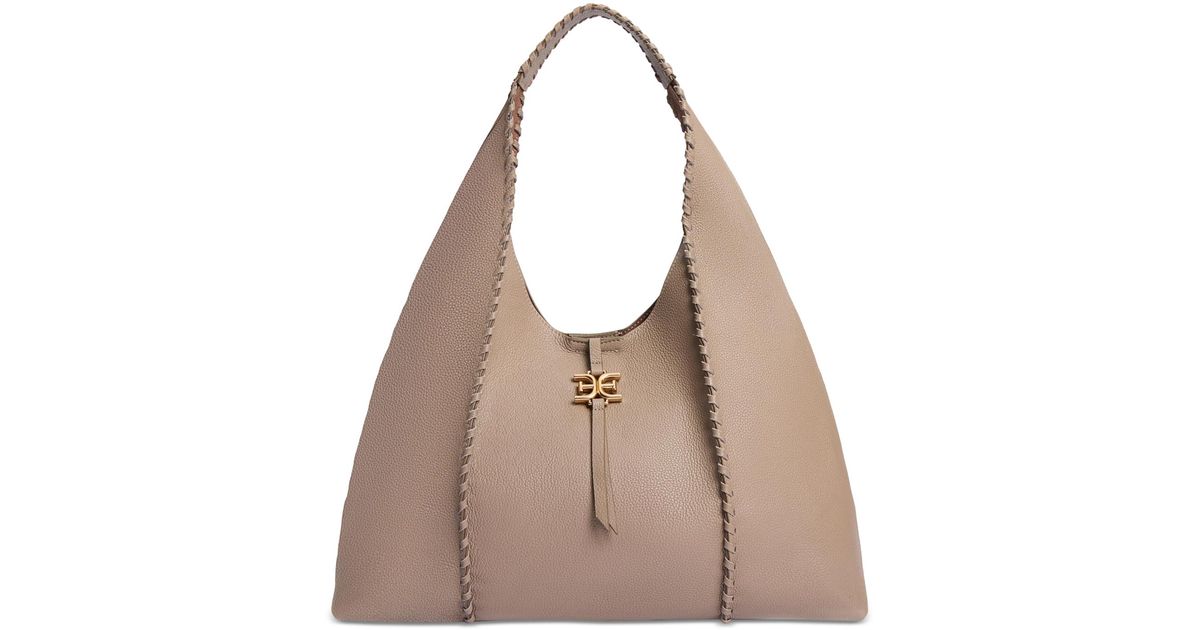 Sam Edelman Sylvia Extra Large Leather Hobo in Natural | Lyst