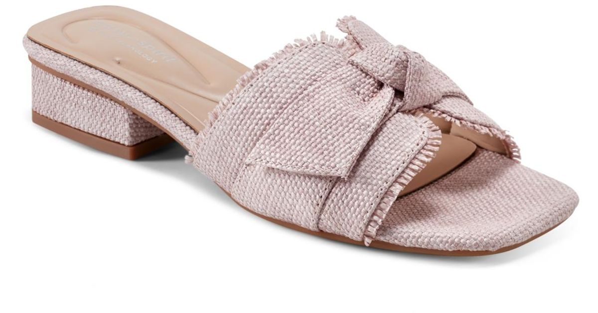 Easy Spirit Girly Eflex Square Toe Dress Sandals in Pink | Lyst