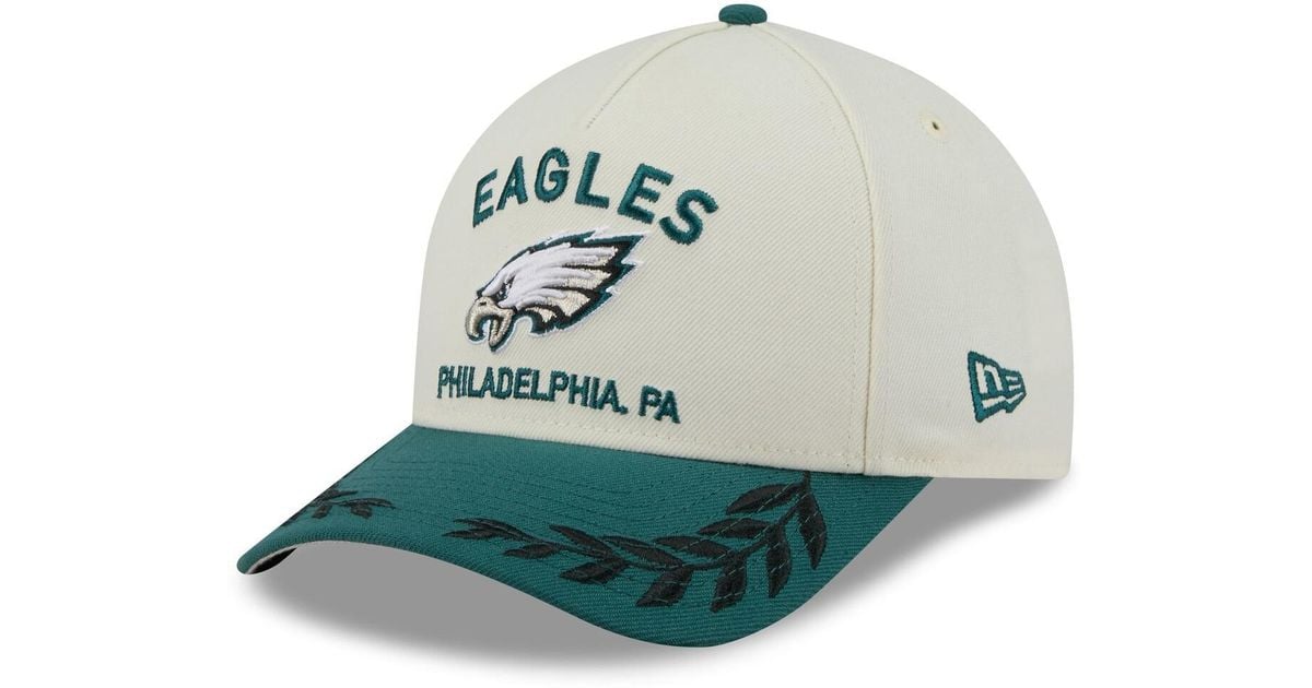 KTZ Cream/midnight Green Philadelphia Eagles 2025 Nfl Draft 9forty A ...