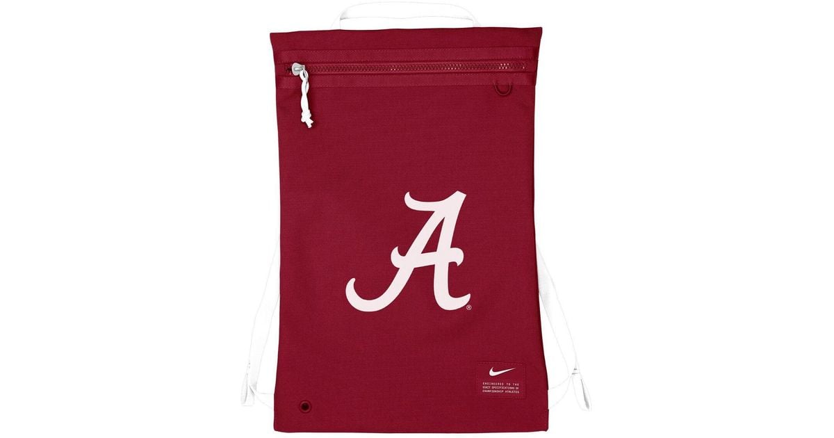 Nike Alabama Tide Utility Gym Sack Bag in Red | Lyst