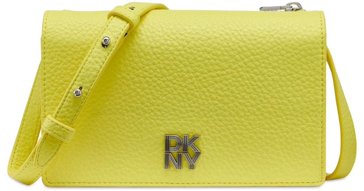 DKNY Etta Mini Wallet On A String in Yellow | Lyst