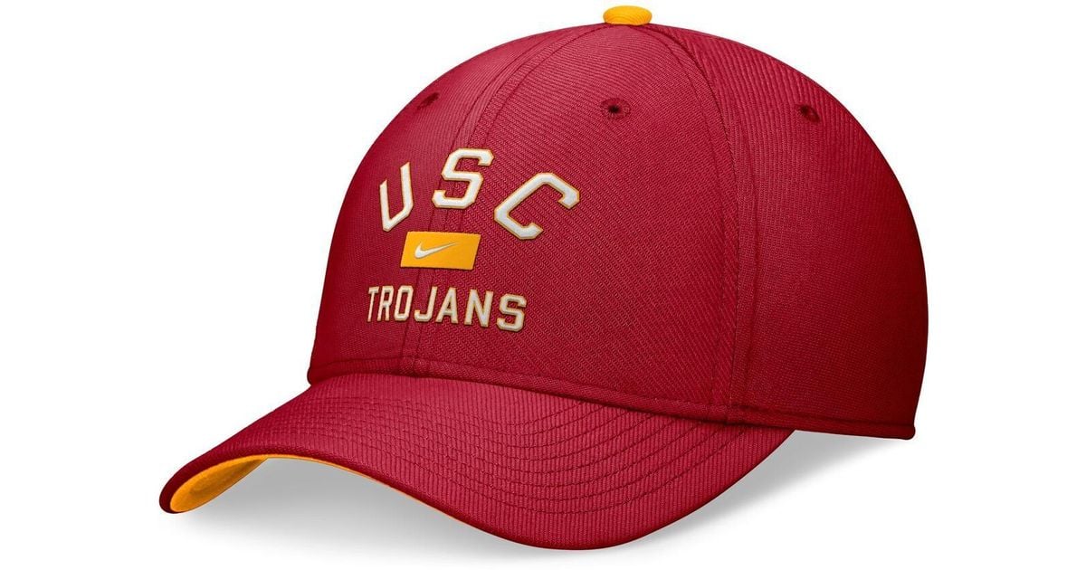 Nike Usc Trojans Primetime Swoosh Flex Hat in Red for Men | Lyst