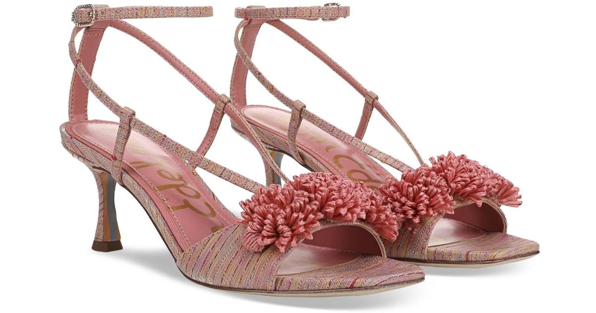 Sam Edelman Phoebe Strappy Dress Sandals in Pink | Lyst