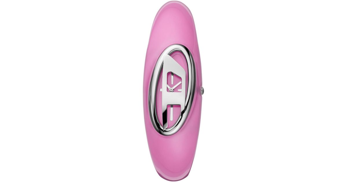 DIESEL Wonder-d Quartz Two-hand Nylon Watch in Pink | Lyst