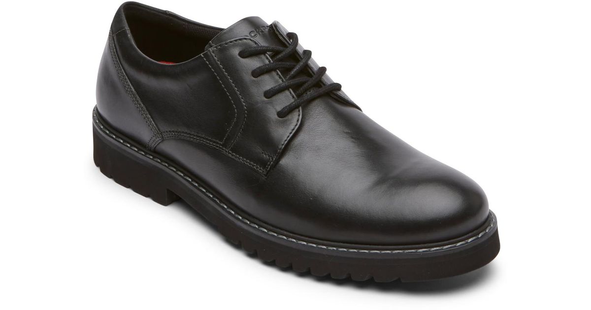 Rockport Maverick Plain Toe Oxford Shoes in Black for Men | Lyst