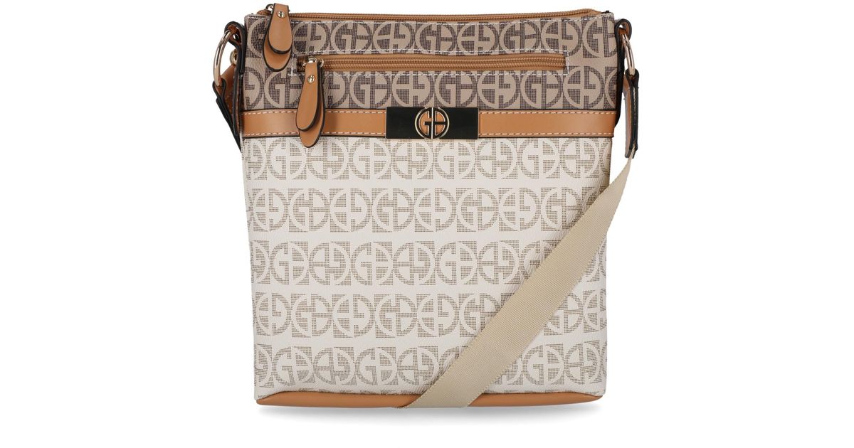 Giani Bernini Colorblock Block Signature Crossbody in Gray | Lyst