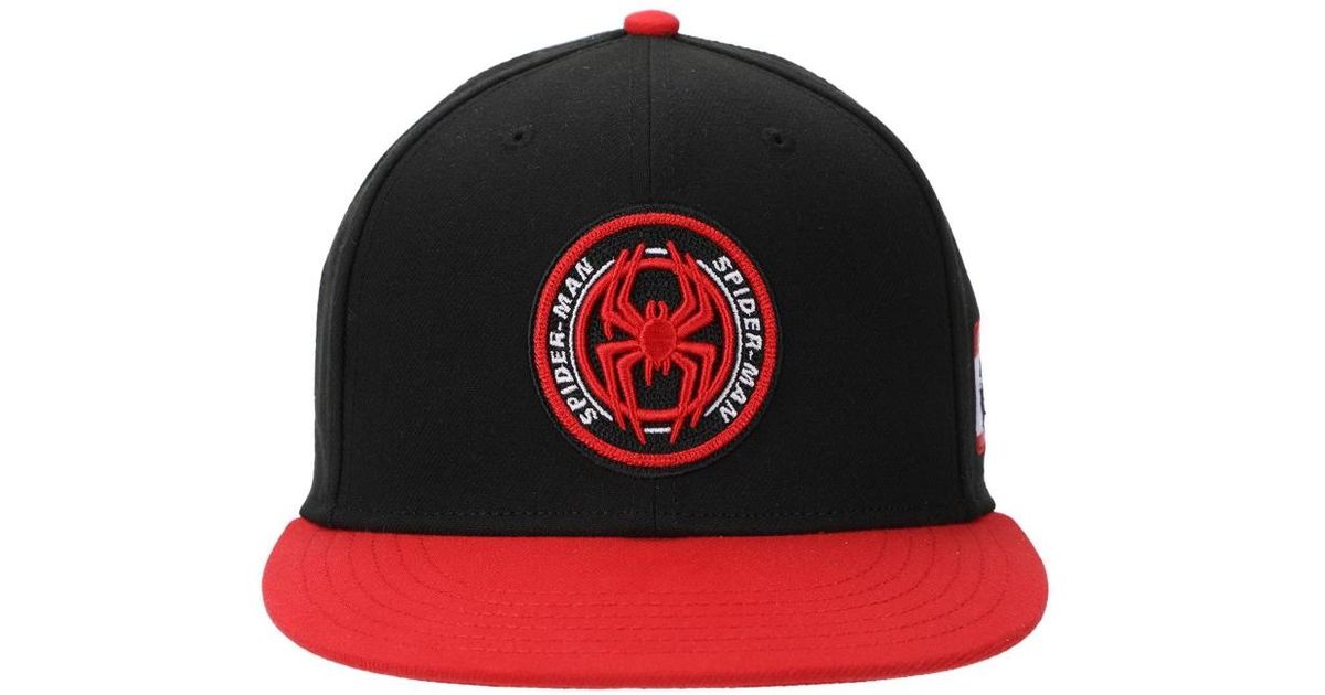 Marvel Spider-man Into The Spider-verse Miles Morales Logo Snapback Cap ...