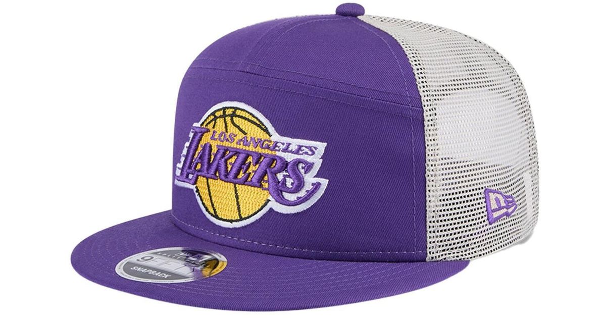 KTZ Los Angeles Lakers Victory Grove Split Panel 9fifty Snapback Hat in ...