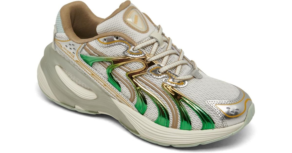 PUMA Inverse Shimmer Casual Sneakers From Finish Line in Green | Lyst