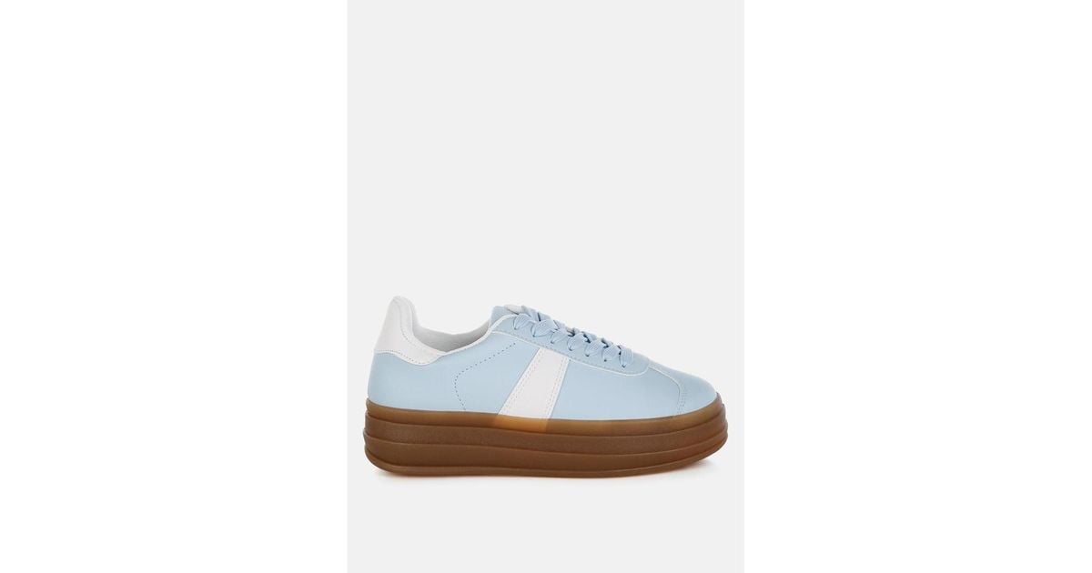 LONDON RAG Knockout Faux Leather Lace-up Sneakers in White | Lyst