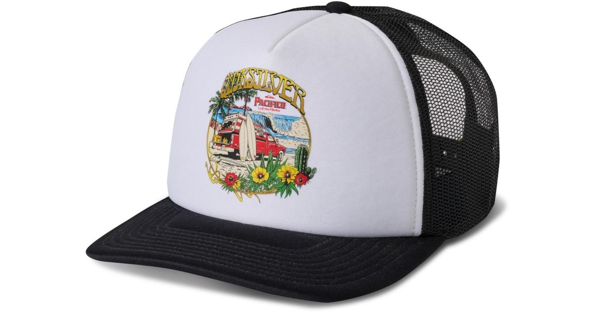 Quiksilver Pacifico Baja Beach Trucker Cap in Black for Men | Lyst