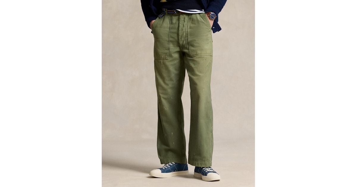 Polo Ralph Lauren Paint-splatter Fatigue Straight Pants in Green for ...